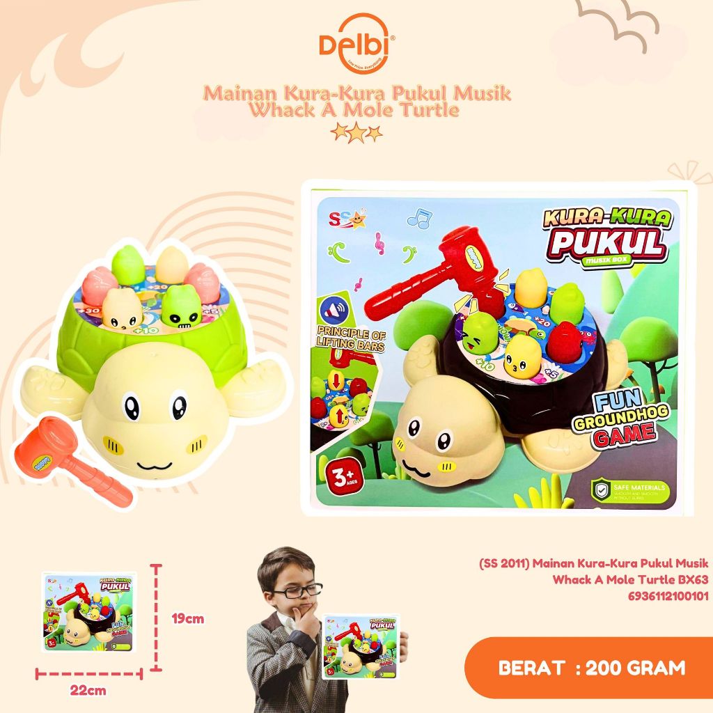 Jual Mainan Anak Interaktif Pukul Kura-Kura – Musik & Lampu – Edukasi ...