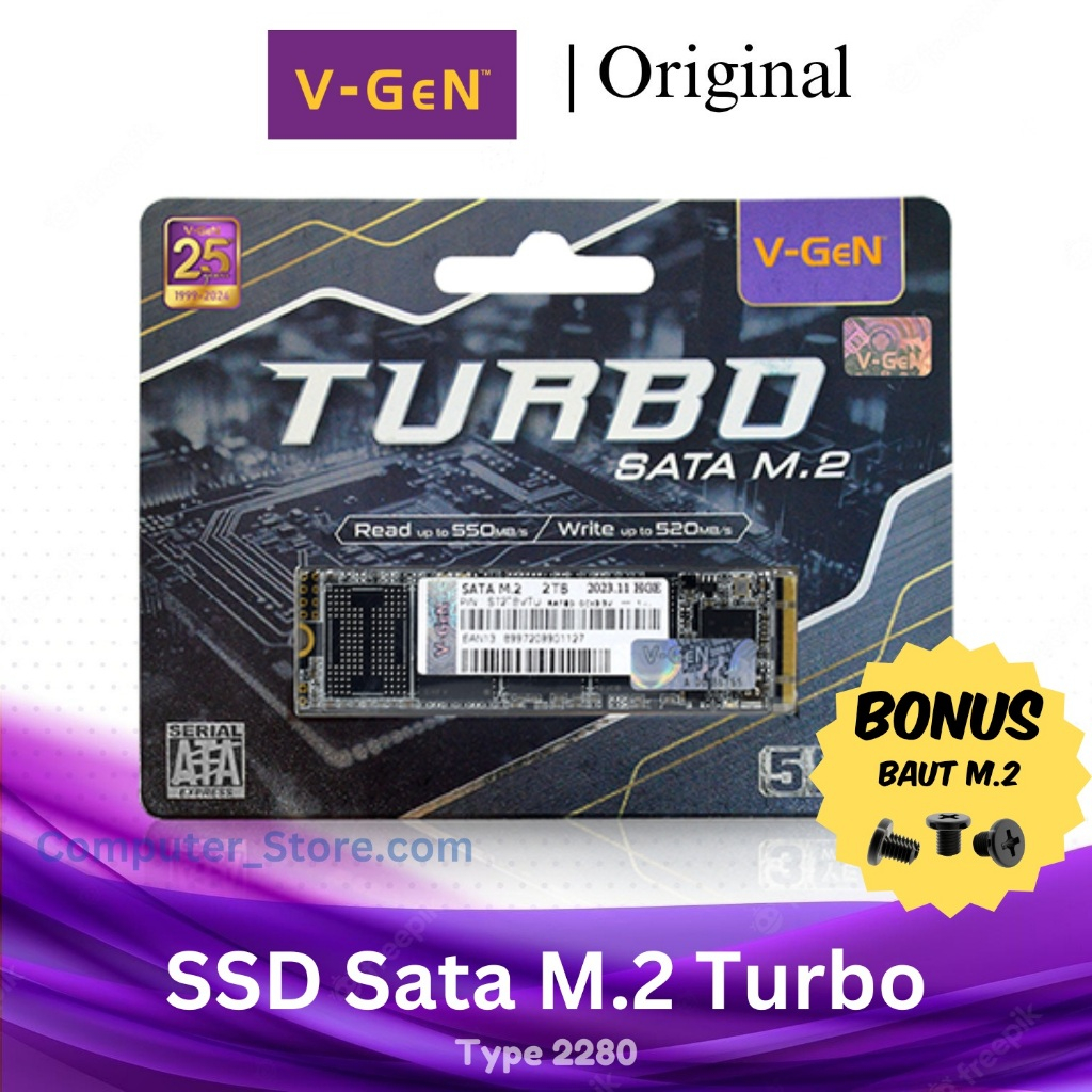 Jual SSD M.2 Sata Turbo V-GeN 128GB 256GB 512GB 1TB SSD V GeN M2 Turbo ...