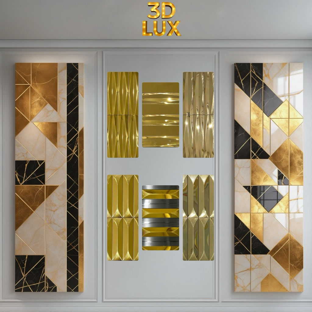Jual Keramik Dinding Stainless 3D RECTANGLE shape 2 Pilihan Wall Tiles ...