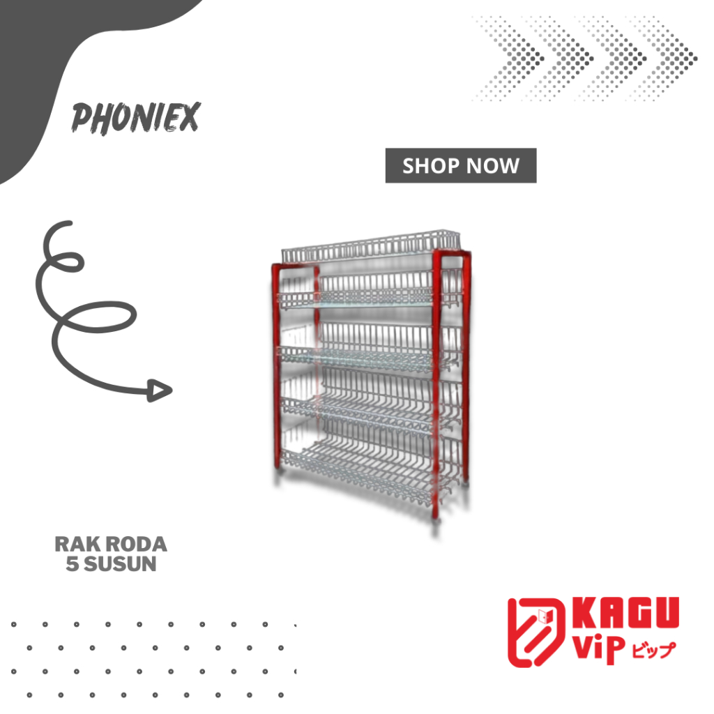 Jual RAK CHIKI KAKI RODA 5SS /Rak display/keranjang jajan/Rak toko/rak ...