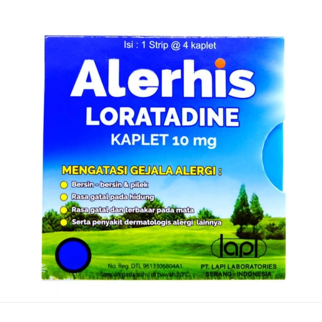 Jual Alerhis tablet mengatasi gatal alergi tanpa kantuk 1 strip isi 4 ...