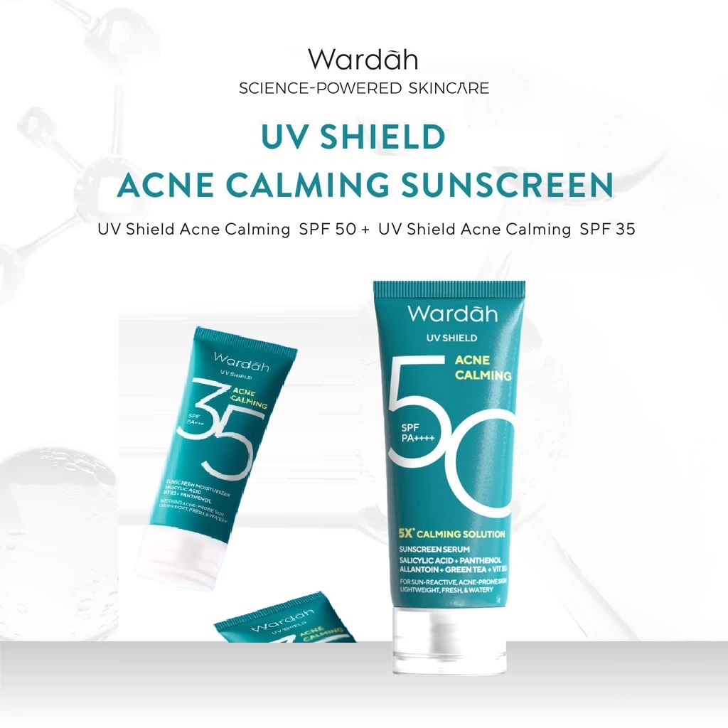 Jual WARDAH UV Shield Acne Calming Sunscreen Moisturizer SPF 35/SPF 50 ...