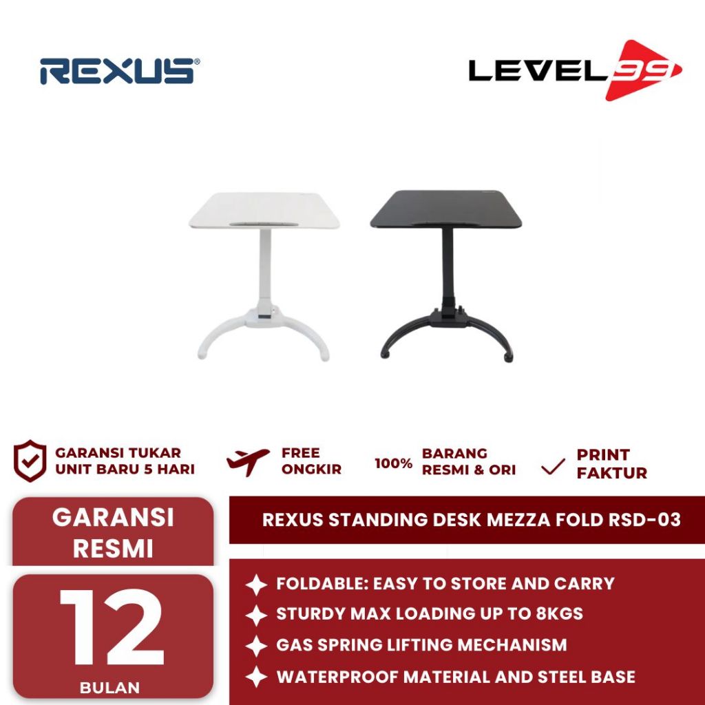 Jual REXUS STANDING DESK MEZZA FOLD RSD-03 | Shopee Indonesia