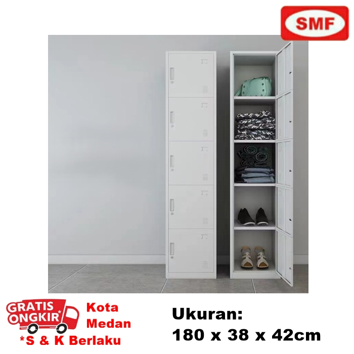 Jual LOCKER BESI 5T - LOCKER PINTU BUKA - MOTIF GREY | Shopee Indonesia