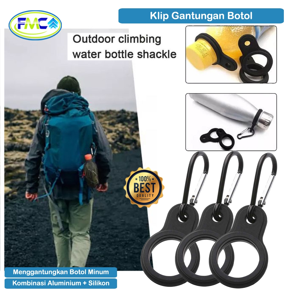 Jual Gantungan Carabiner Botol Minum Air Mineral Traveling Outdoor ...