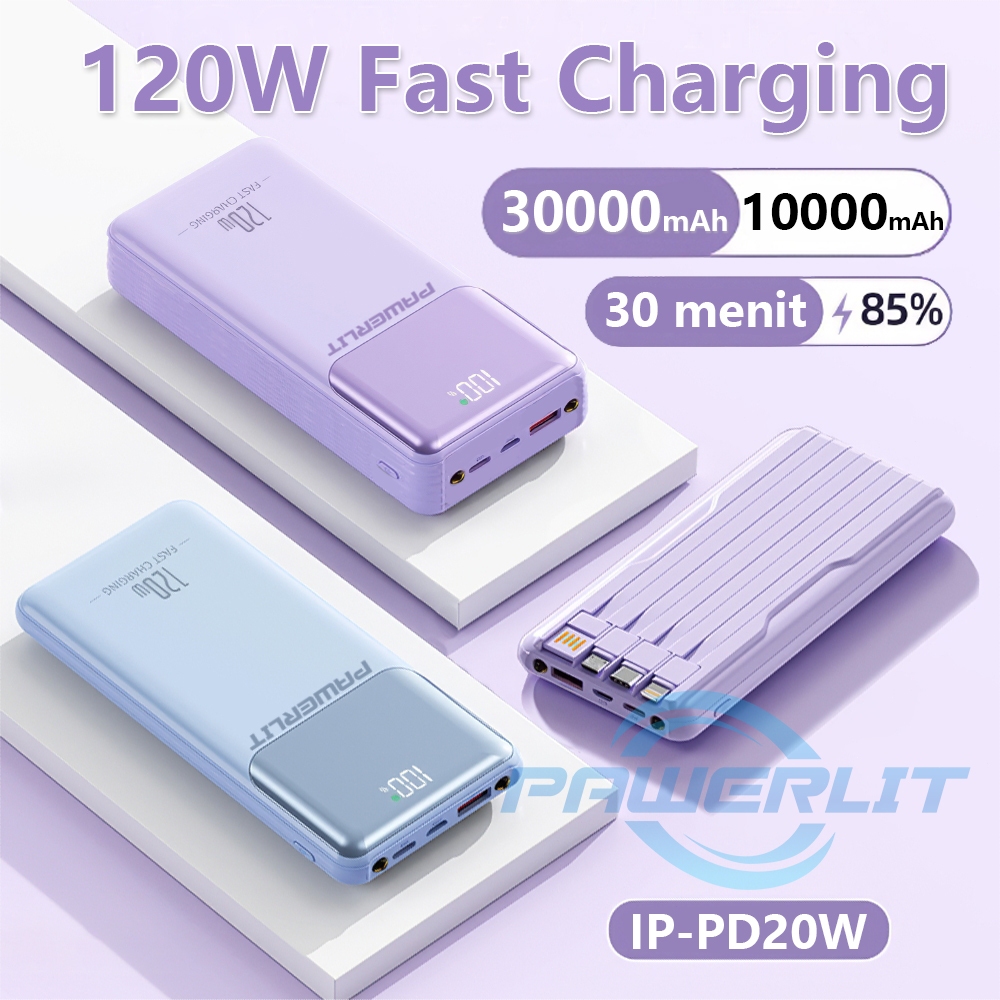 Jual HUE Power Bank 30000mah Fast Charging Powerbank Mini PAWERLIT ...