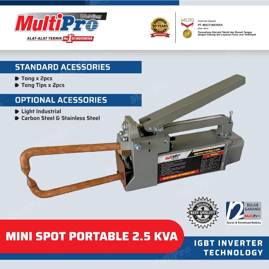 Jual Multipro Mini Spot Welder 2.5 KVA Mesin Las Spot Portable Garansi ...