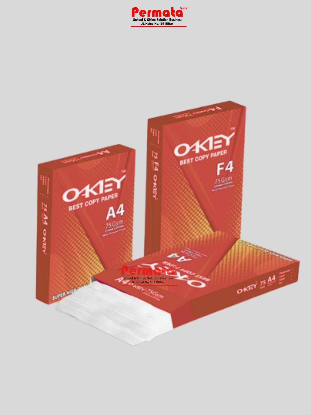 Jual Hvs OKEY 75 Gsm Ukuran A4 Copy Paper OKEY 1 Rim Isi 500 Lembar ...