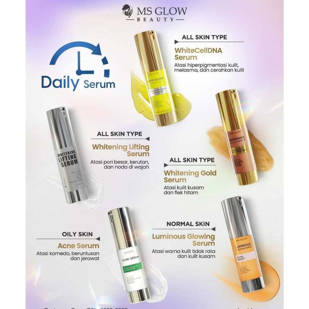 Jual ALL SERUM MS GLOW(LUMI/DNA/LIFTING/GOLD) | Shopee Indonesia