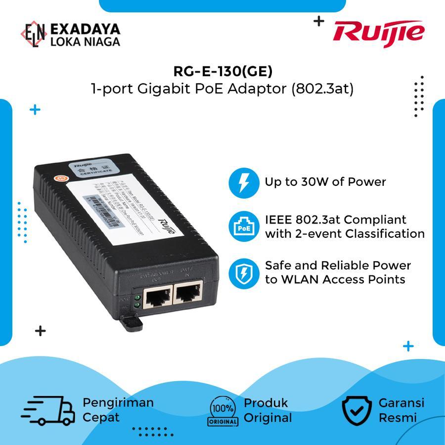 Jual Ruijie RG-E-130(GE) Gigabit PoE Injector - PoE adapter RG-E-130GE ...