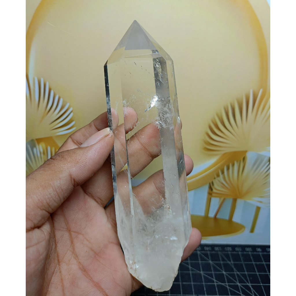 Jual Batu Kristal Natural Clear Quartz Point Polish Bottom Uncut HQ (1 ...