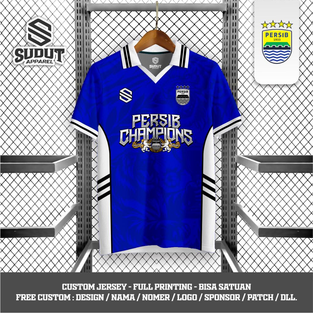 Jual JERSEY CUSTOM PERSIB BACK2BACK CHAMPIONS FULL PRINTING | Shopee ...