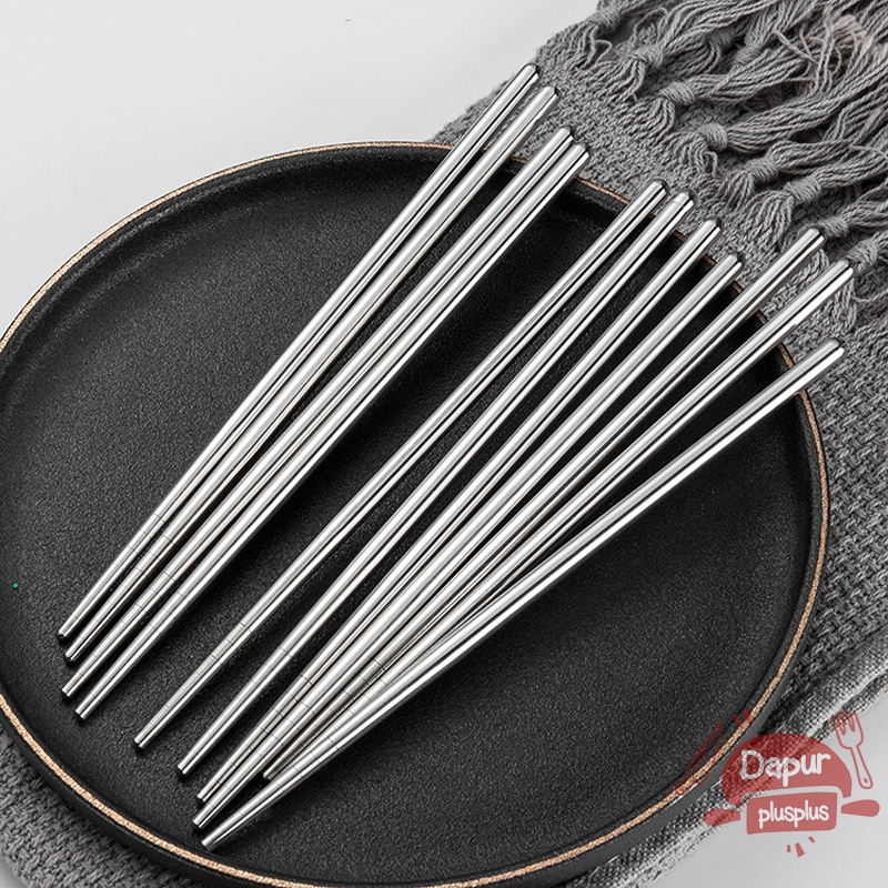 Jual Sumpit Stainless Steel Bulat Korea | Sumpit Stainless Polos Ala ...