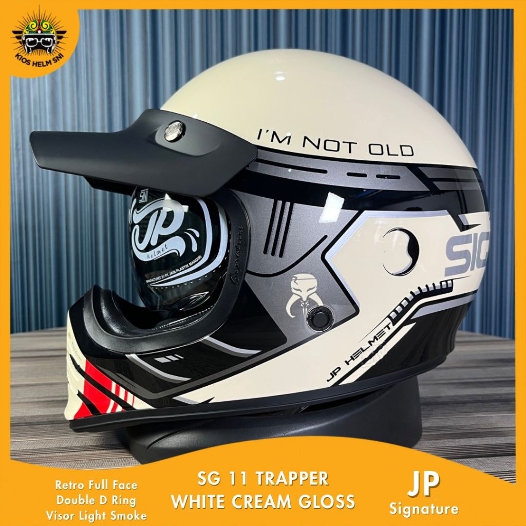 Jual JP Signature motif Helm full face retro | Shopee Indonesia