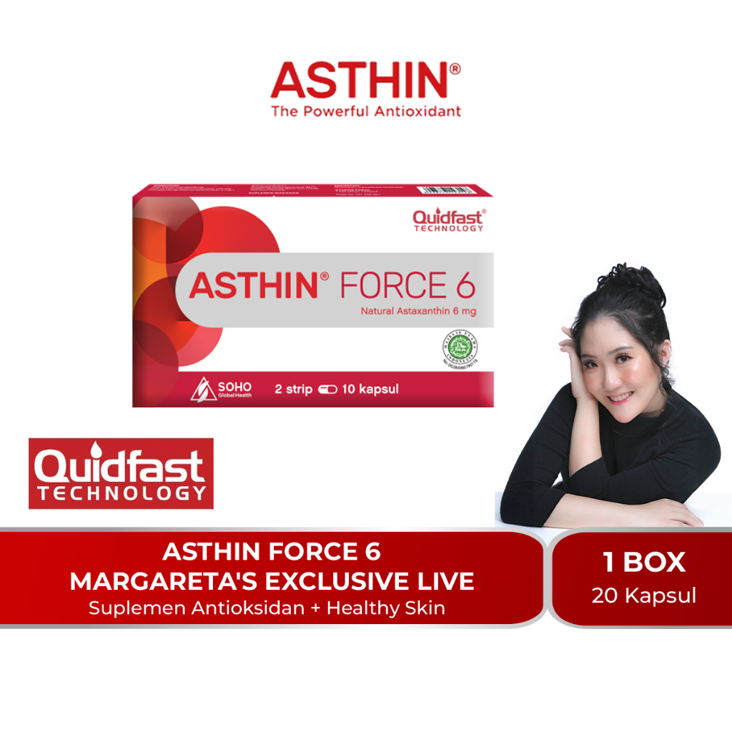 Jual [Margareta Exclusive Live] Asthin Force 6 Suplemen Antioksidan ...