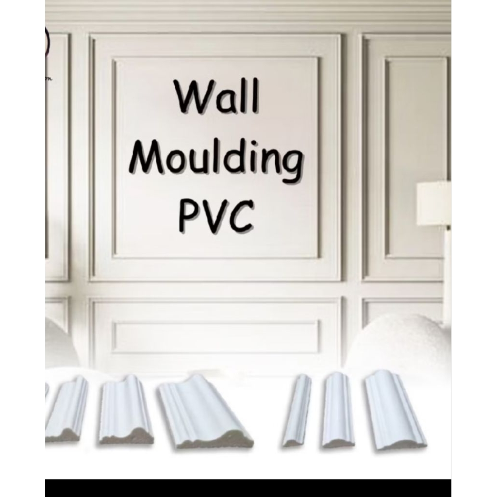 Jual LIS WALL Molding PVC premium putih 9.7 cm - 145 cm | Shopee Indonesia