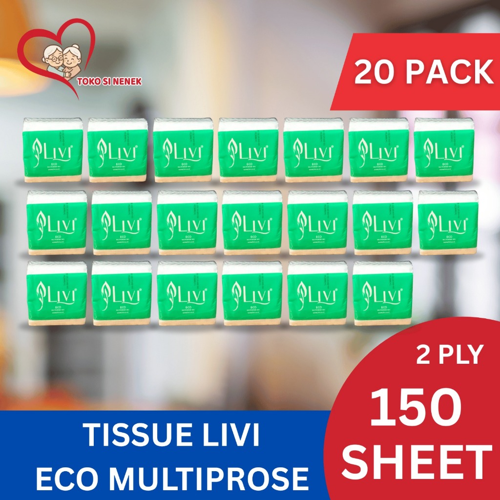 Jual TISSUE MURAH [ PAKET 20 PACK ] TISSUE LIVI ECO MULTIPURPOSE 2 PLY ...