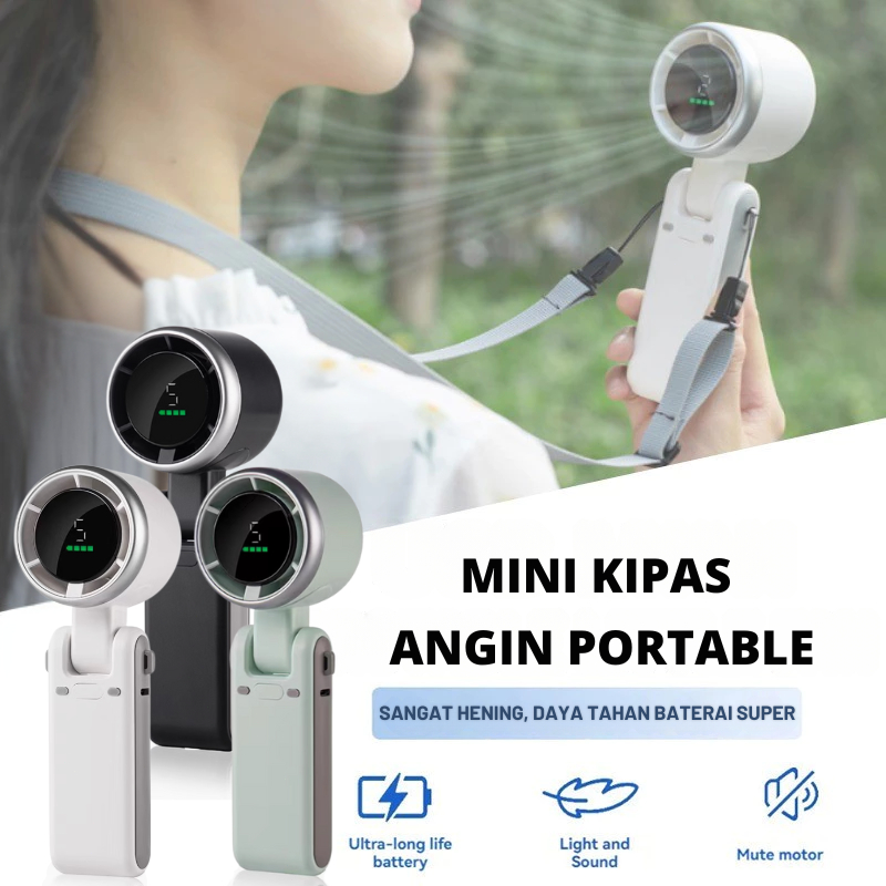 Jual Kipas Angin Portable Mini Tahan Lama 3000mAh Kipas Portable USB ...