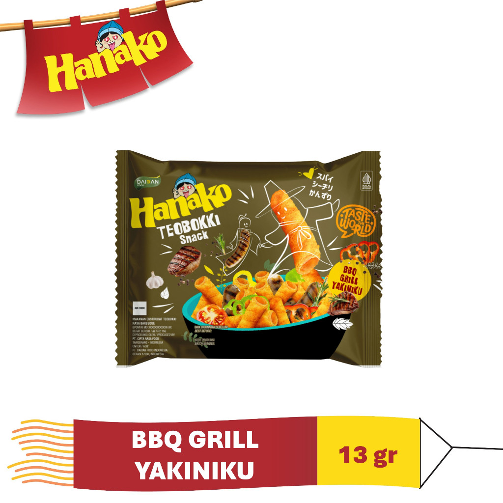 Jual Hanako Snack Teobokki BBQ Grill Yakiniku 13 gr | Shopee Indonesia