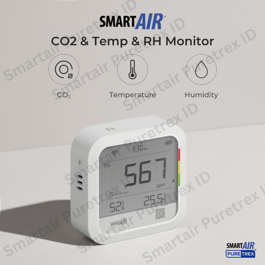 Jual SMARTAIR Wireless Indoor 3 in 1 Air Quality - CO2, Temperature, Relative Humidity / RH ...