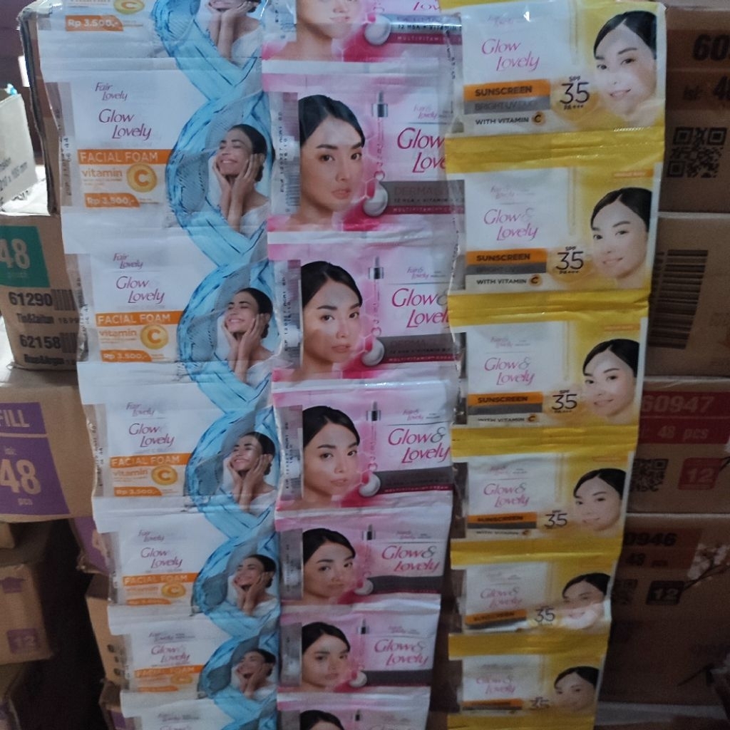 Jual Glow and Lovely Kream sachet Renteng | Shopee Indonesia