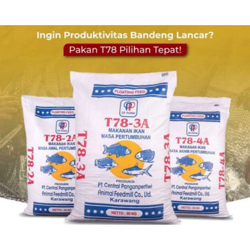 Jual pelet ikan t78-3a 20kg turbo pakan ikan lele patin gurami nila ...