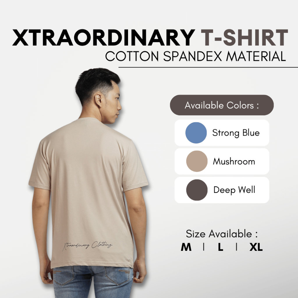 Jual XTRAORDINARY T-Shirt Cotton Spandex Pria 48042 | Shopee Indonesia
