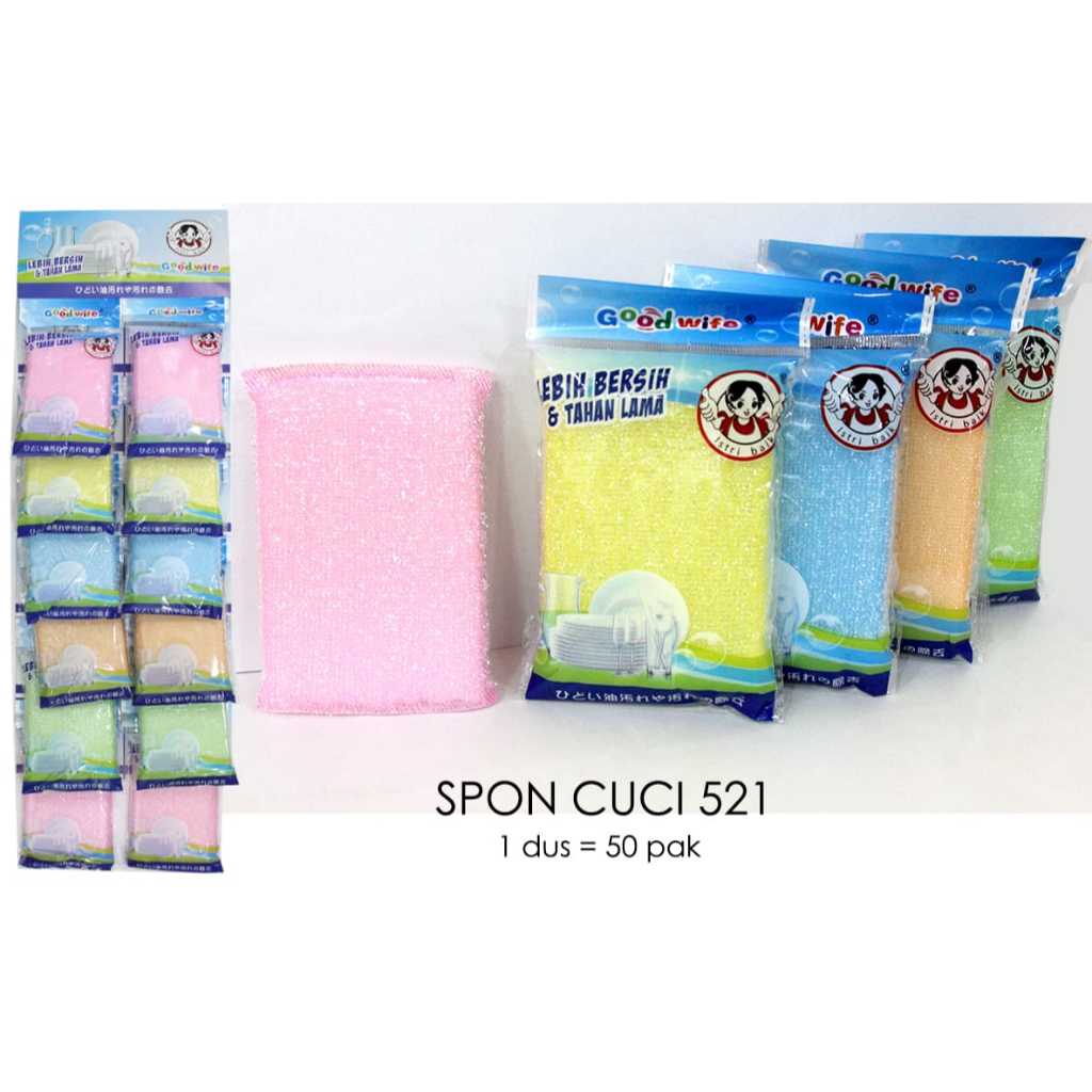 Jual 12 Pcs Sponge cuci piring warna warni/ Spons cuci piring bantal ...