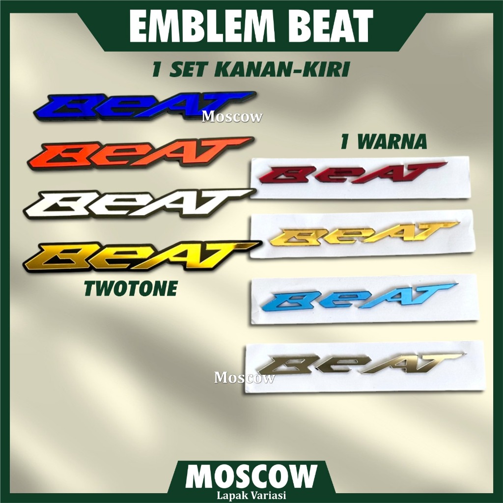 Jual EMBLEM BEAT AKRILIK 3D SET SEPASANG ( 2 pcs ) KANAN KIRI STICKER ...