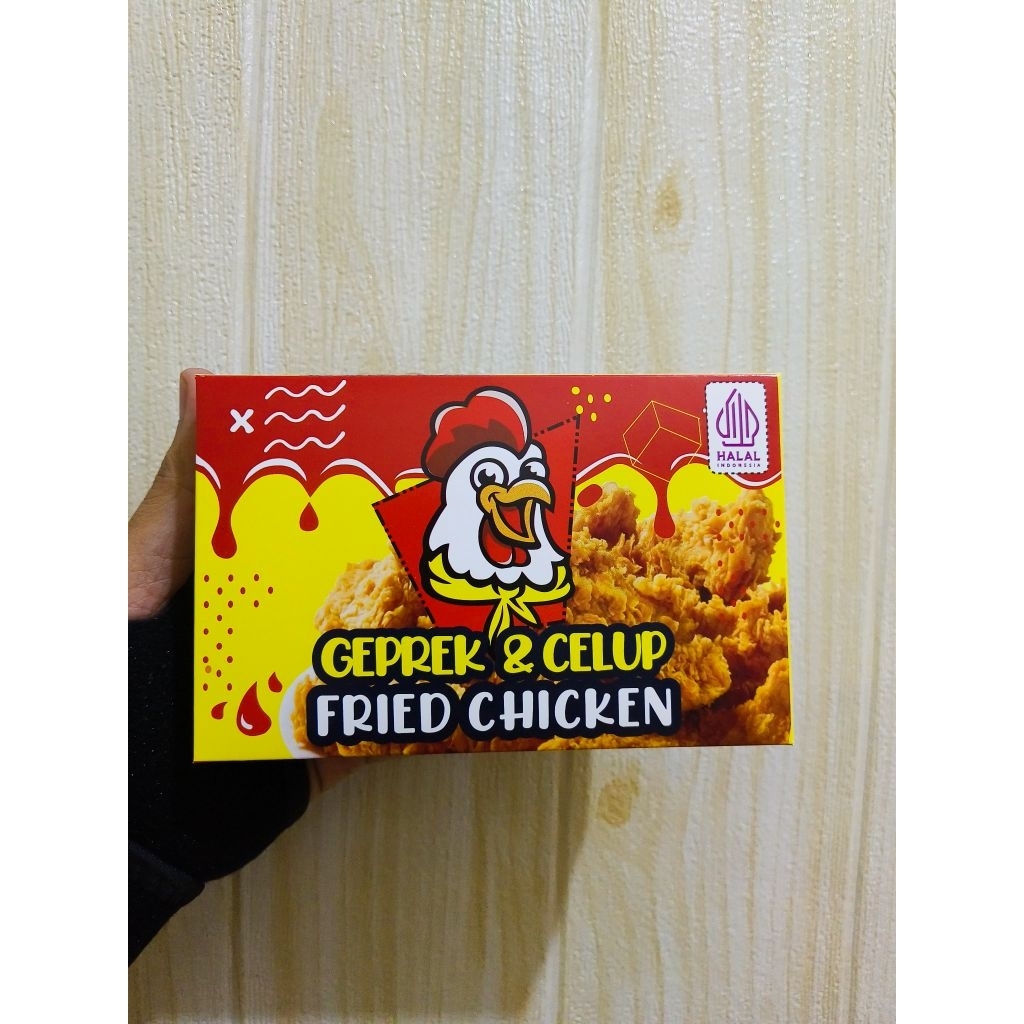 Jual Paper Lunch Box L Ayam Geprek Celup KFC ivory Dus Nasi Kotak Nasi ...