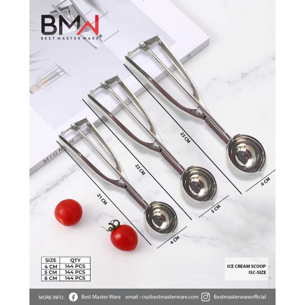 Jual Scoop Ice Cream 4 5 CM Skop Scop Es krim Stainless Sekop Sendok Es ...