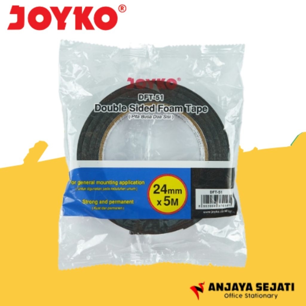 Jual Double Sided Foam Tape Joyko DFT-51 | Pita Busa Dua Sisi | Shopee Indonesia