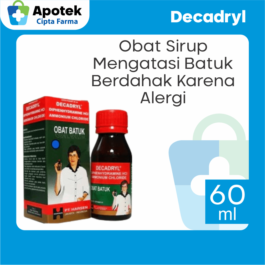 Jual Decadryl Syrup Diphenhydramine Obat Batuk Berdahak Obat Batuk Anak ...