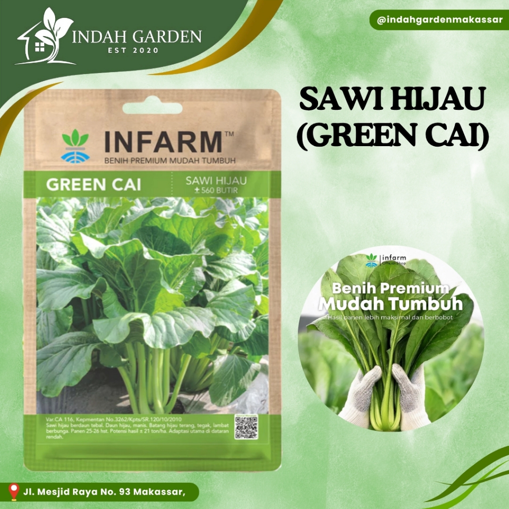 Jual INFARM - Benih Bibit Biji Super Sawi Caisim - Green Cai - Kemasan ...