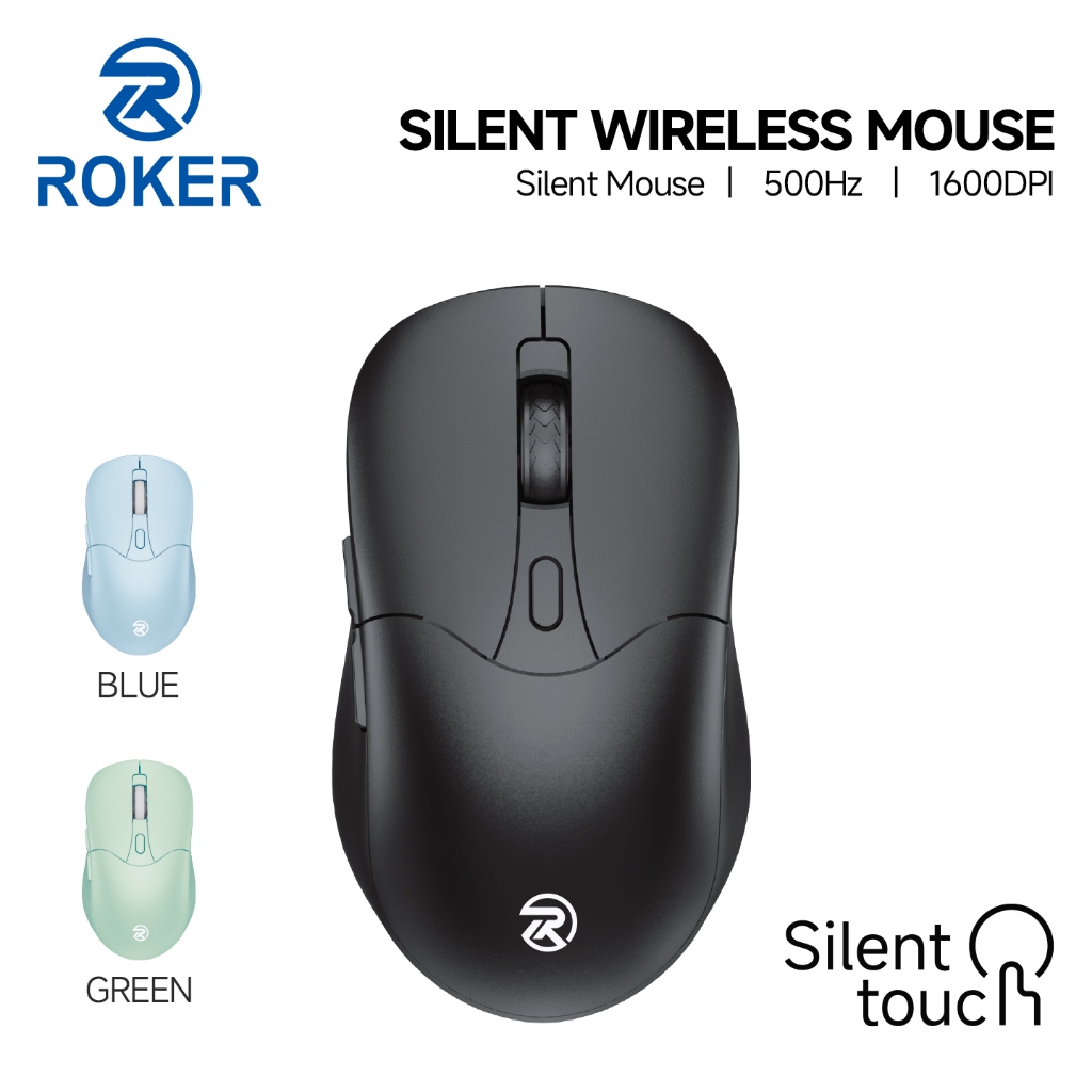 Jual ROKER Mouse RM101 Silent Smooth wireless and bluetooth 2 in 1 ...