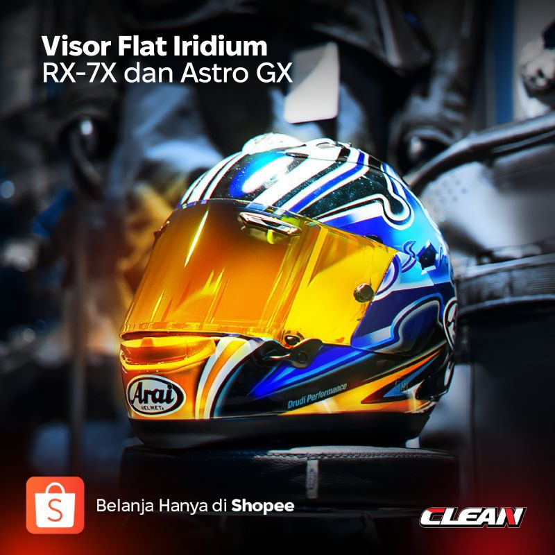 Jual CLEAN Kaca Helm Untuk Helm Arai RX-7X dan Astro GX IRIDIUM ...