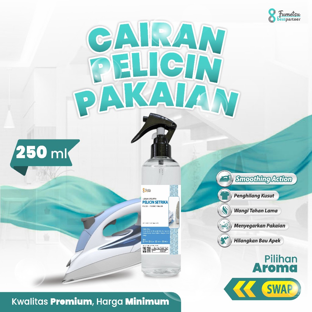 Jual Pelicin Setrika Dan Pewangi Pakaian Aroma Segar Kemasan 250 ML ...