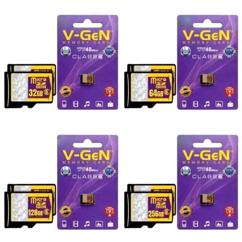 Jual V-Gen Micro SD Memory Card 128GB Class 6 Speed 48MB/s ORIGINAL ...