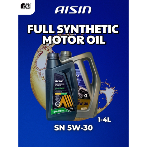 Jual OLI MESIN MOBIL AISIN FULL SYNTHETIC MOTOR OIL SAE SN 5W-30 - 1-4L ...