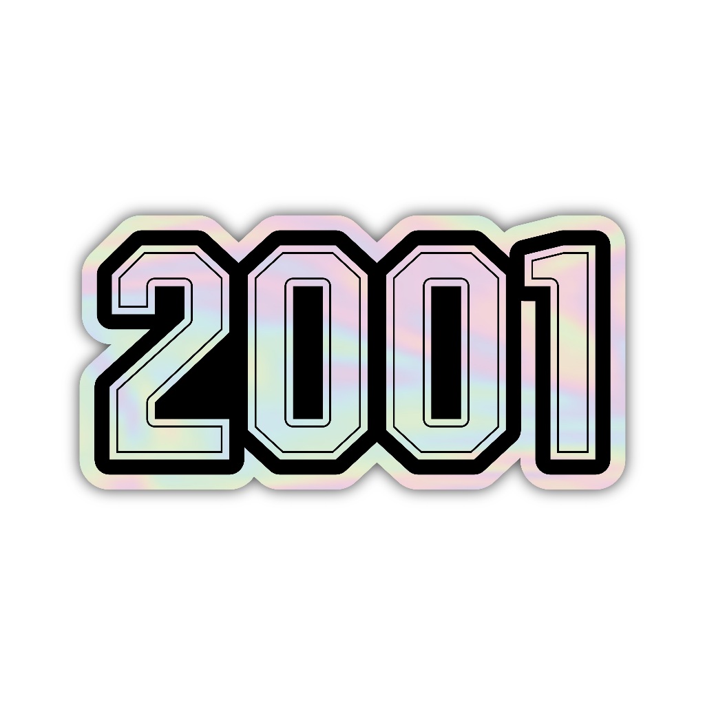 Jual Z364 sticker 2001 aesthetic, stiker hologram satuan | Shopee Indonesia