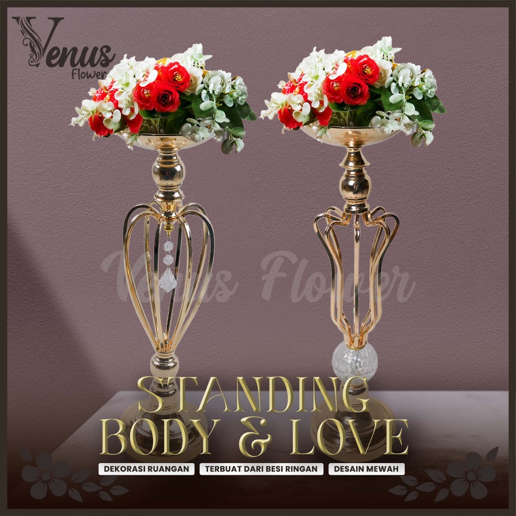 Jual (VENUS) VAS BUNGA STANDING MODEL SPANYOL, LOVE, BODY | DEKORASI ...