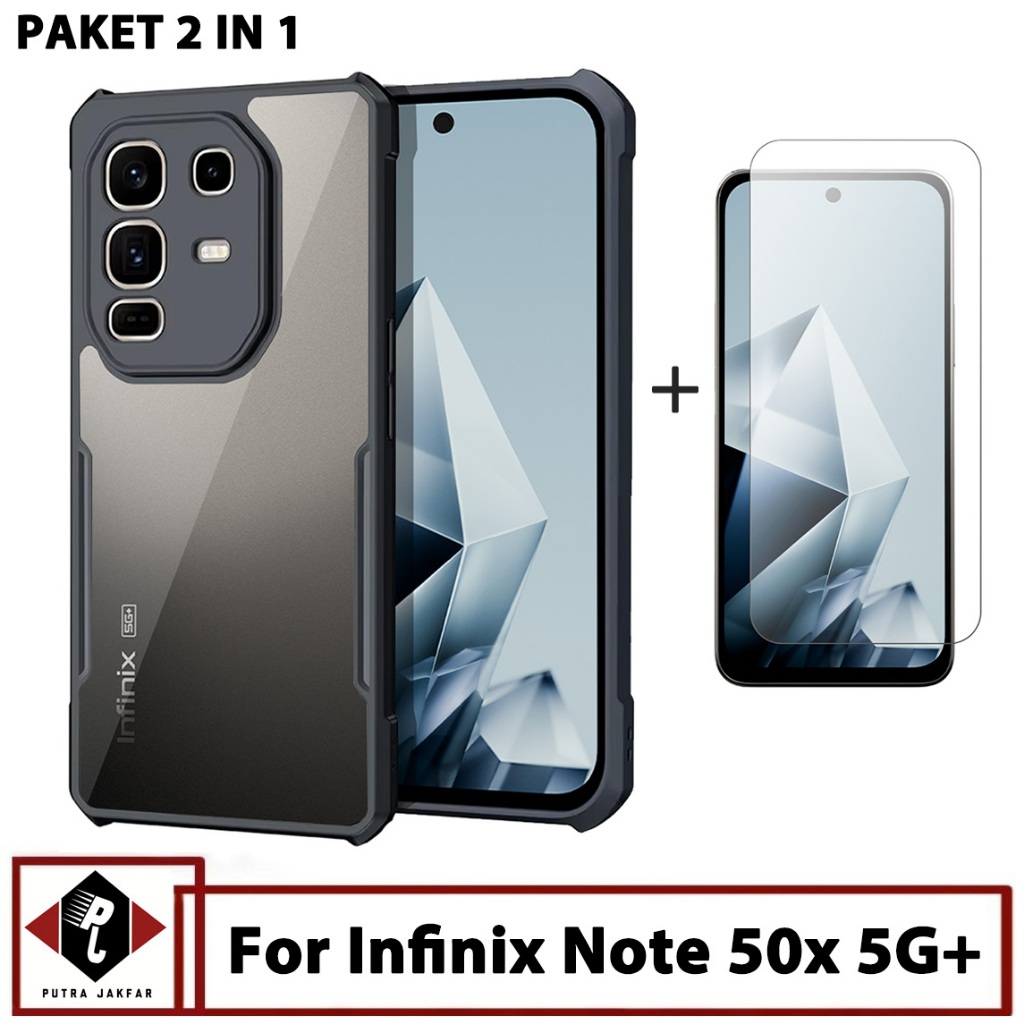 Jual Paket 2 IN 1 Case Transparan Slim Armor Infinix Note 50X 5G Free ...