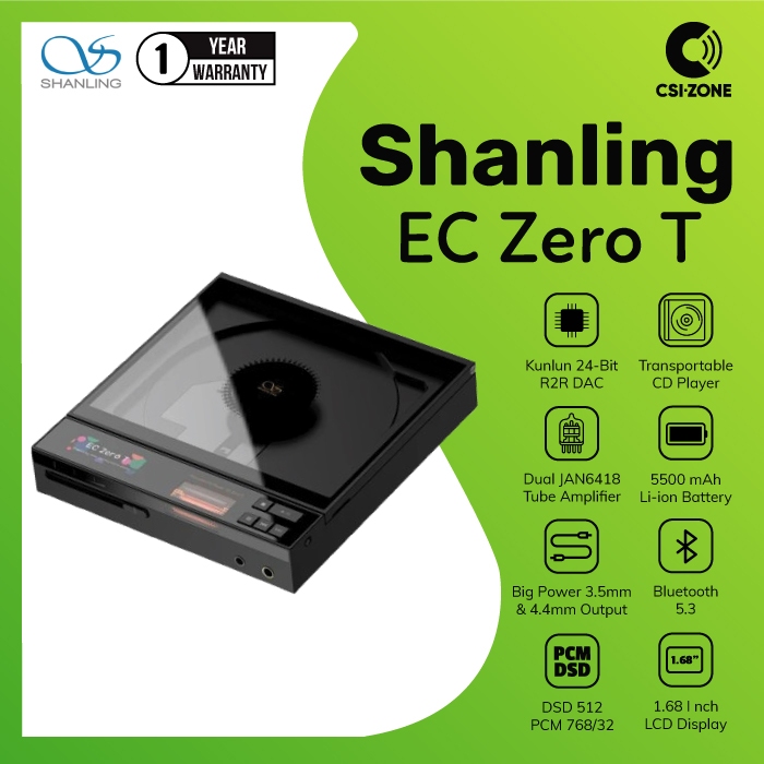 Jual Shanling EC Zero T Portable Tube & 24-Bit R2R Bluetooth CD Player ...