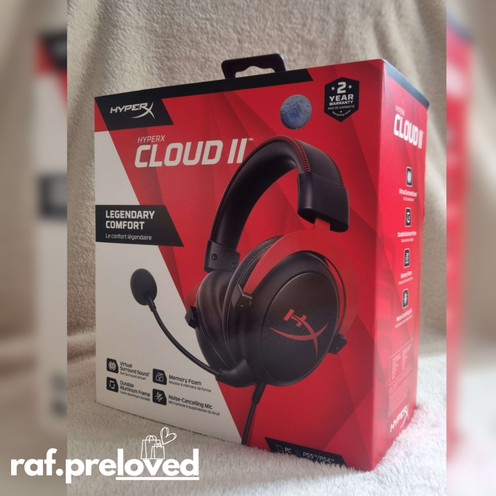 Jual Hyper X Cloud II 2 Gaming Headset Headphone Game - Black Red PRELOVED, LIKE NEW | Shopee ...
