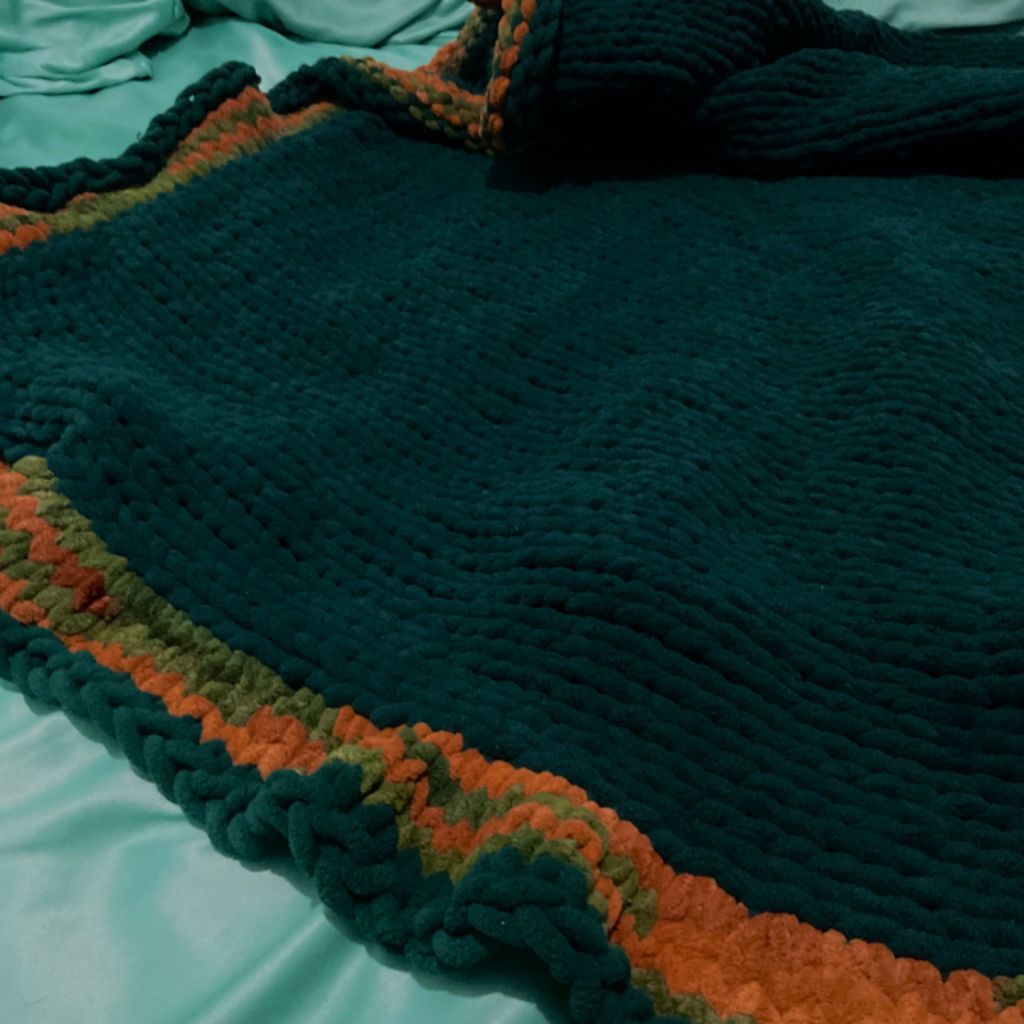 Jual Vistar Knit Blanket Selimut Rajut Handmade 130x195cm warna hijau ...