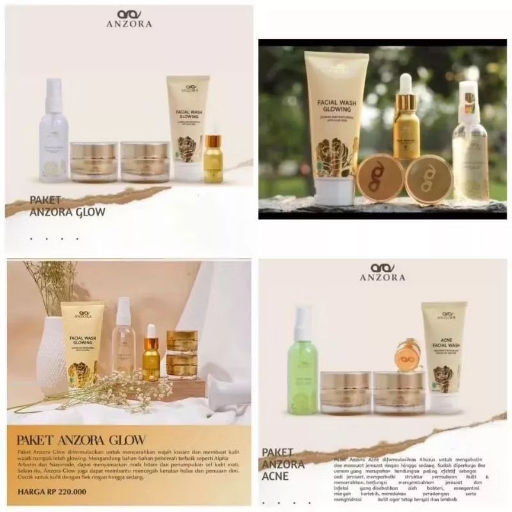 Jual Anzora /anzora skincare/ skincare anzora paket wajah anzora ...