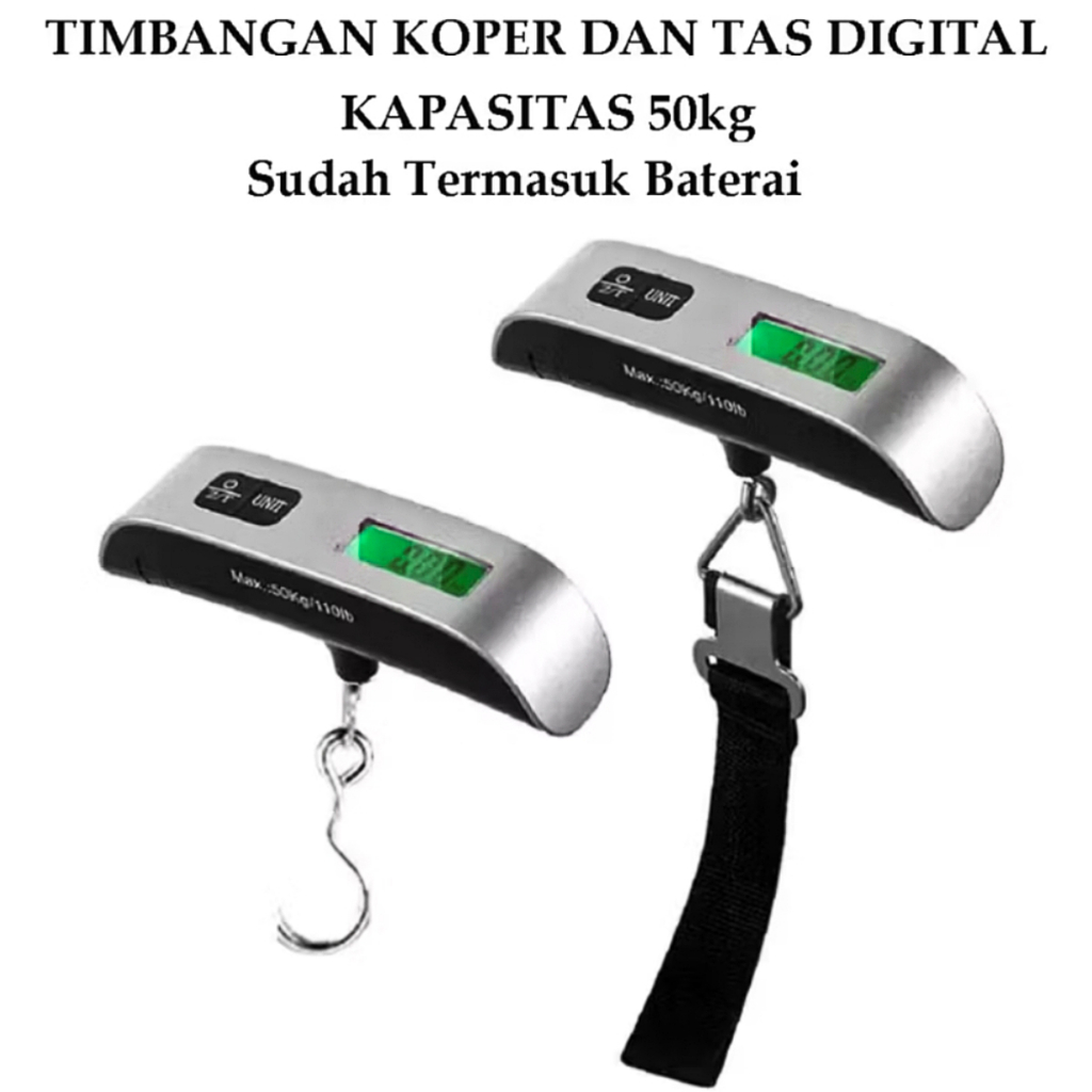 Jual Timbangan Koper Tas Bagasi Digital 50 kg / Timbangan Koper Digital ...