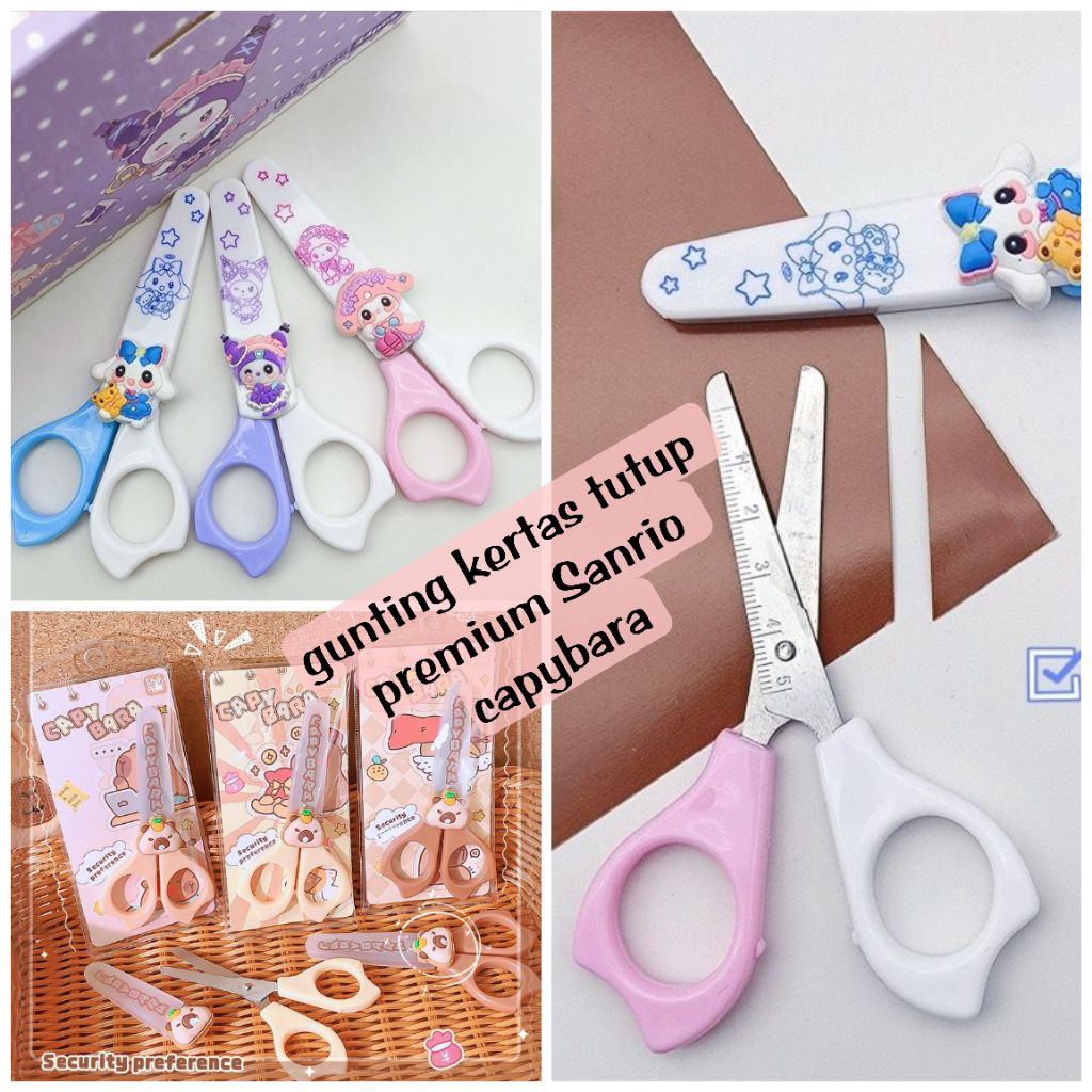 Jual GUNTING KERTAS TUTUP PREMIUM SANRIO CAPYBARA GUNTING BUAT ANAK ...