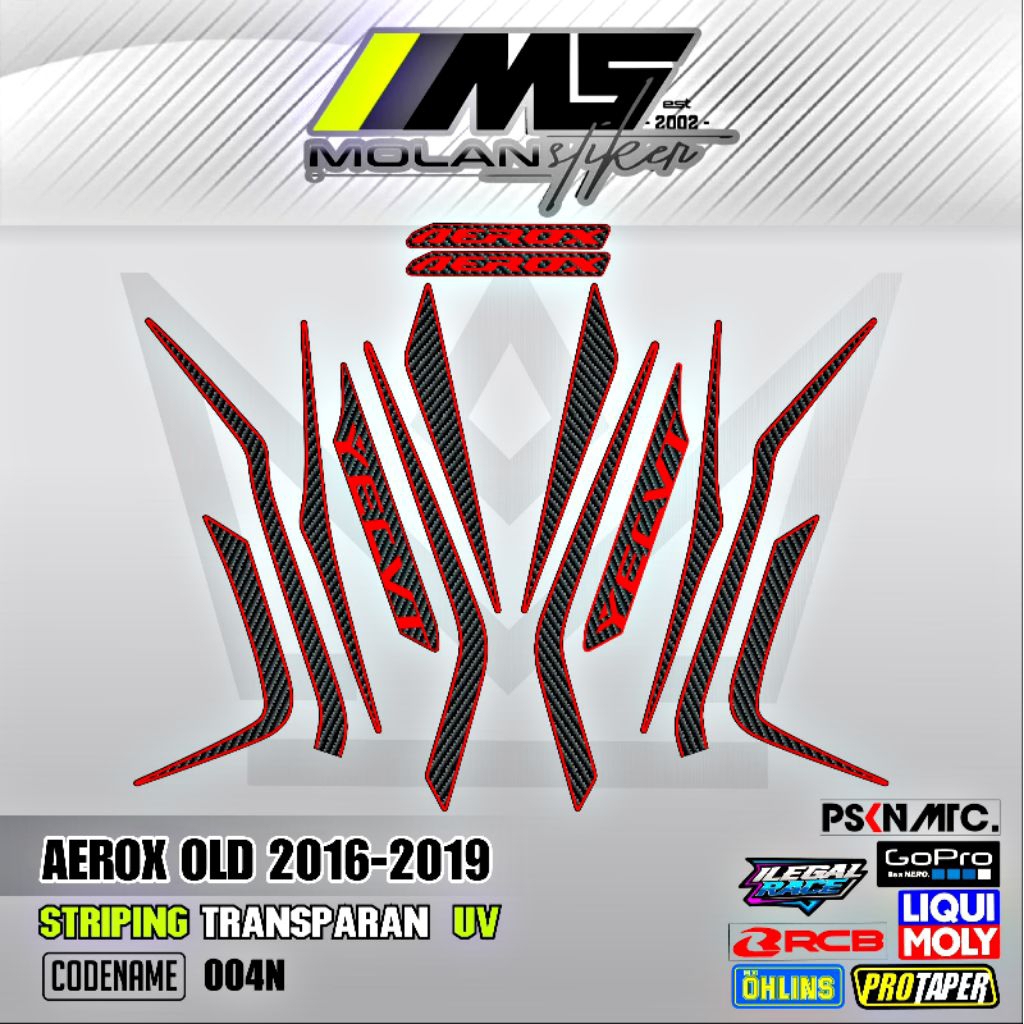 Jual Decal Sticker Striping Variasi Transparan Uv Aerox Old Aerox 155 ...