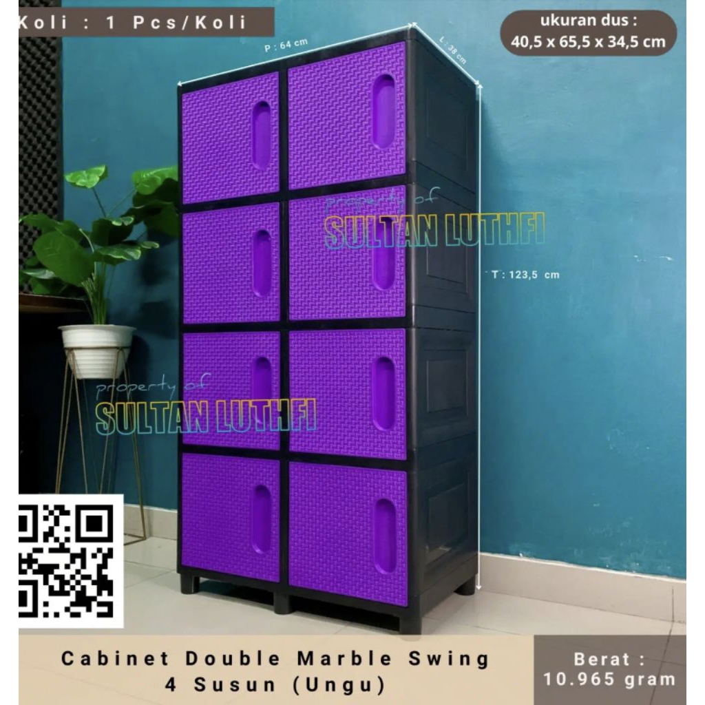 Jual Lemari Loker / Loker Clicks 4 Susun / T2S4 / Marble Swing(Rakitan ...